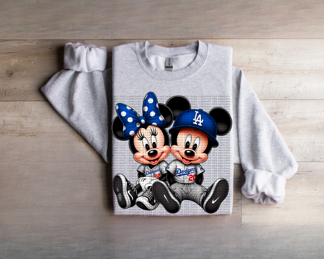 Mickey And Minnie Bleed Blue - Dodgers – dtforders